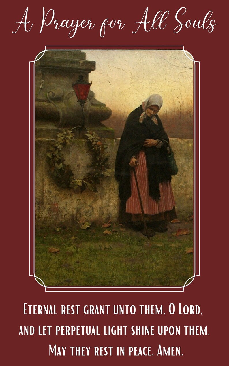 All Souls' Day Printable Prayer Cards, Catholic Prayer, Feast of All ...