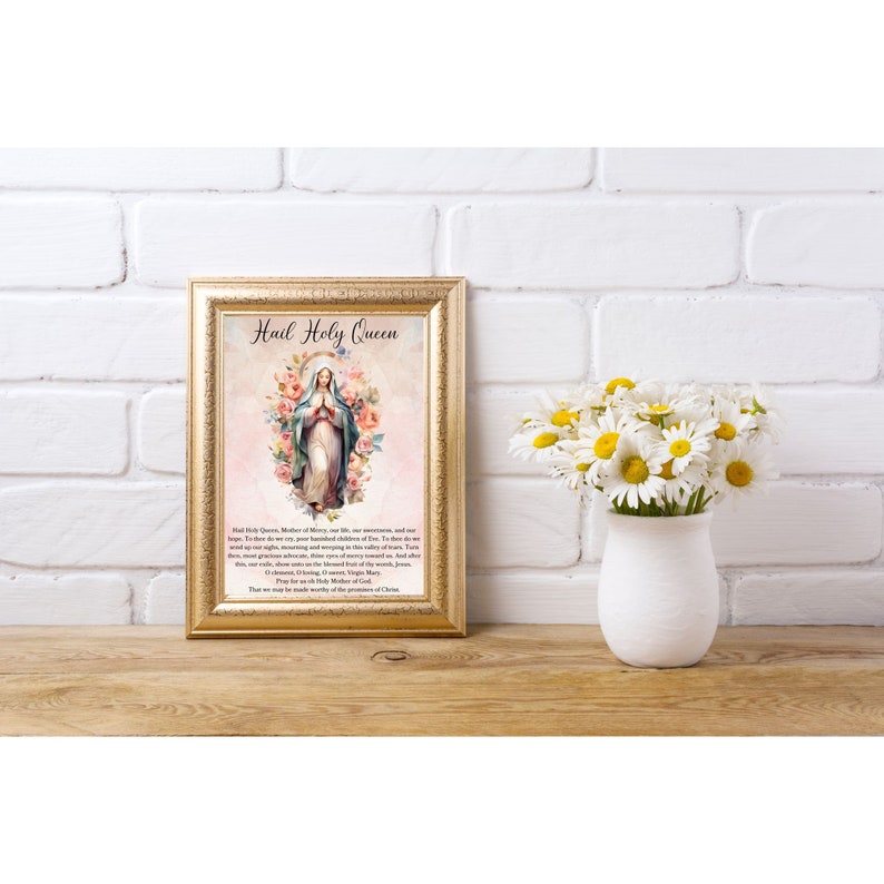 Marian Prayers Print Bundle / Hail Holy Queen/ Memorare Prayer ...