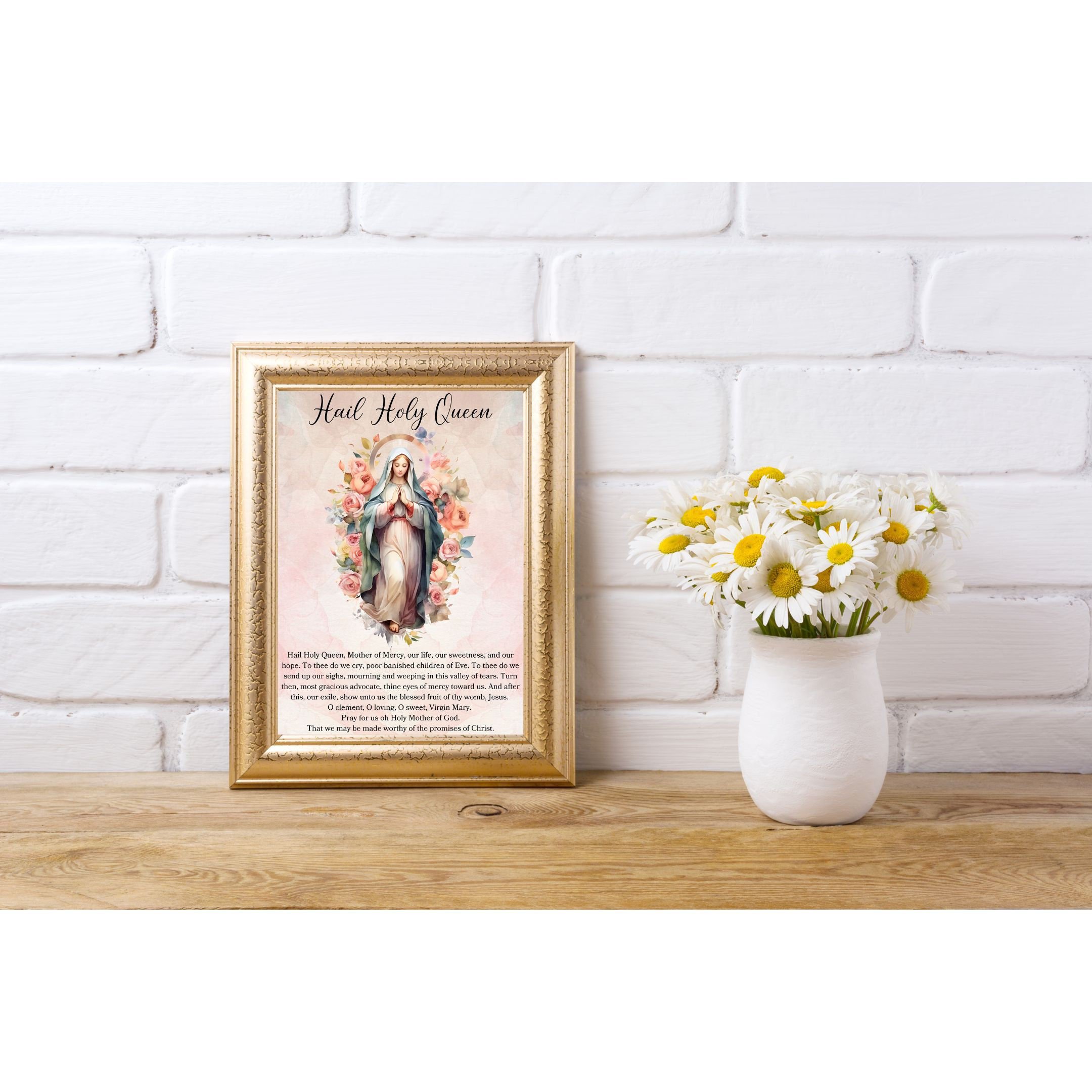 Marian Prayers Print Bundle / Hail Holy Queen/ Memorare Prayer ...