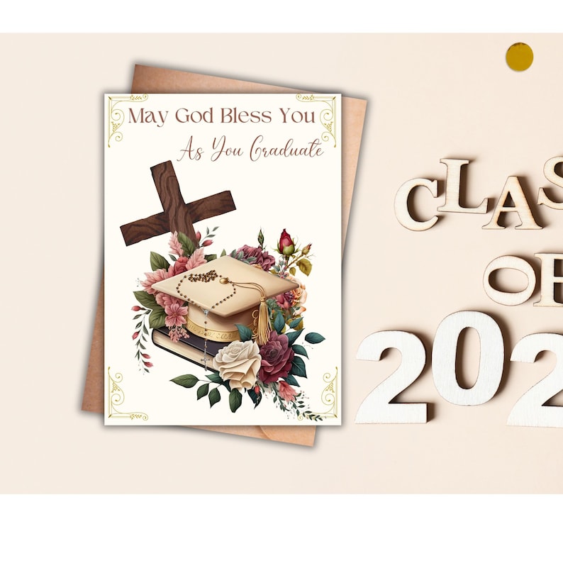 Catholic Printable Graduation Card, Commencement Card, Happy Graduation ...