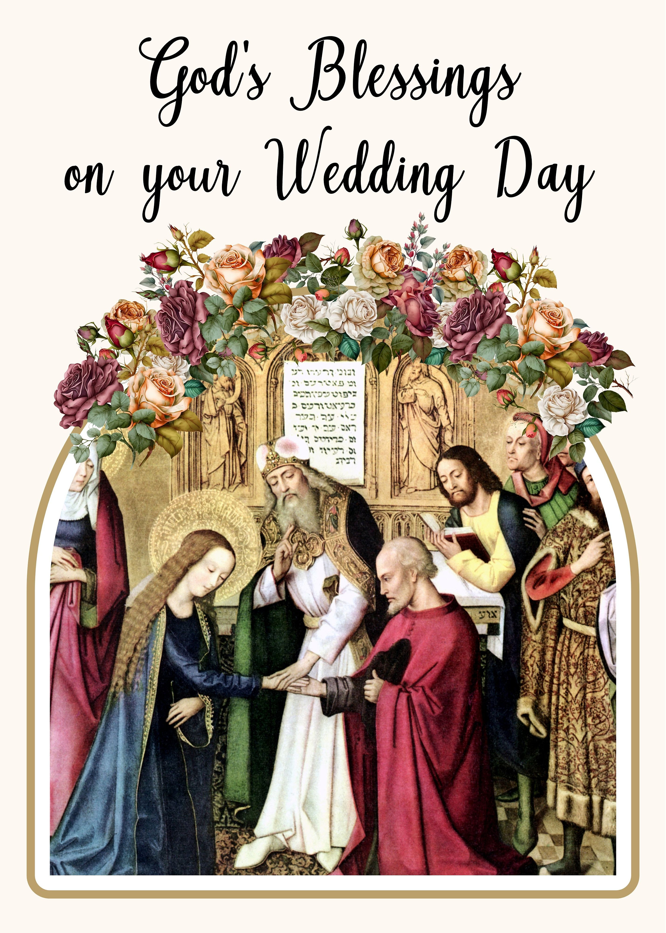 Wedding Card / Catholic Wedding Card / Printable Wedding Card / Holy ...