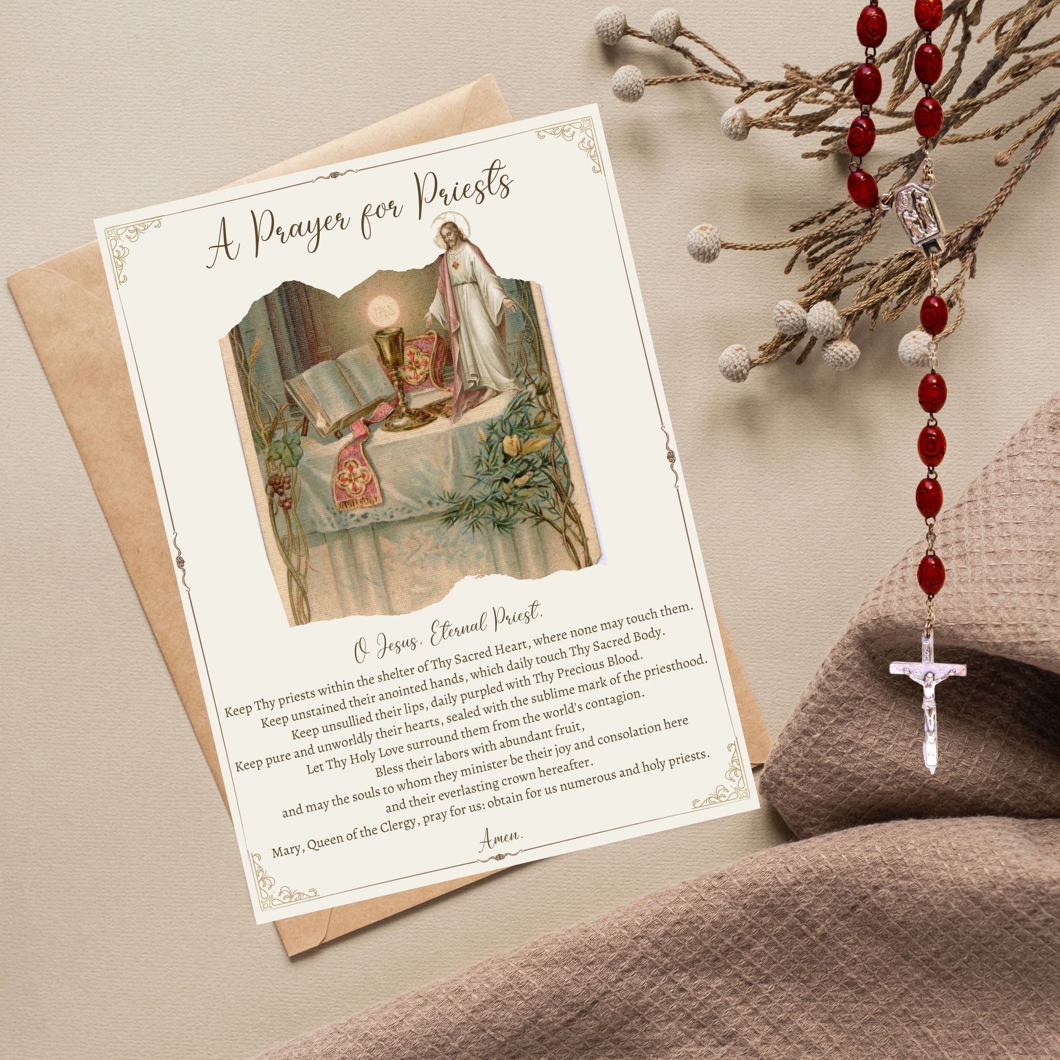 Card for Priest / Priest Birthday / Priest Ordination / Priest ...