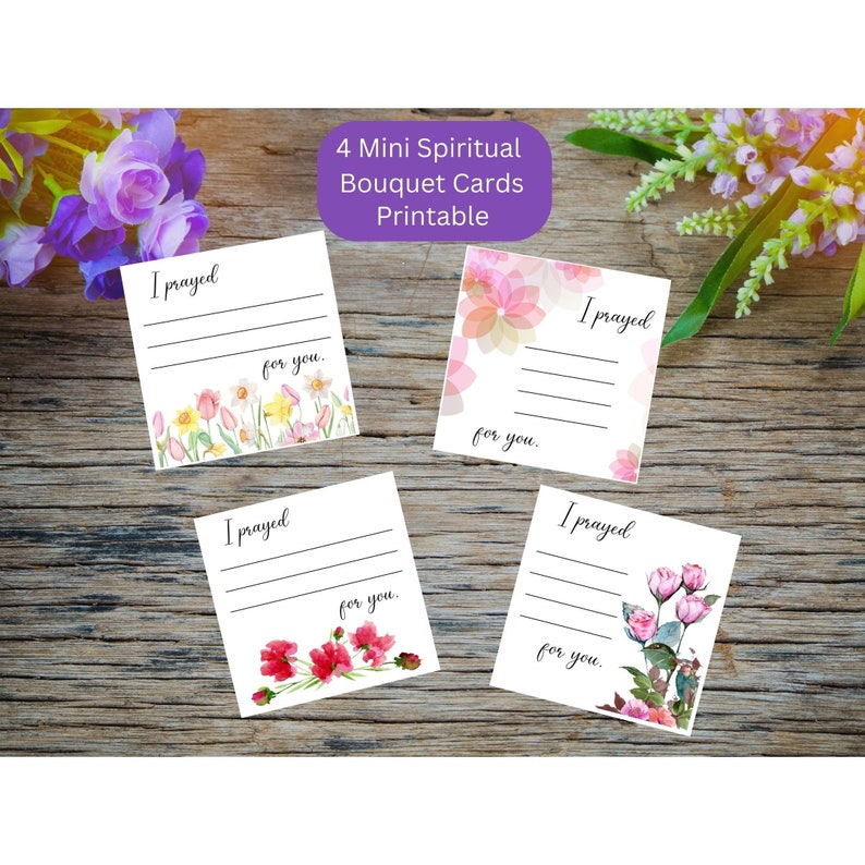 Mini Spiritual Bouquet Printable Cards / Catholic Gift / - Etsy