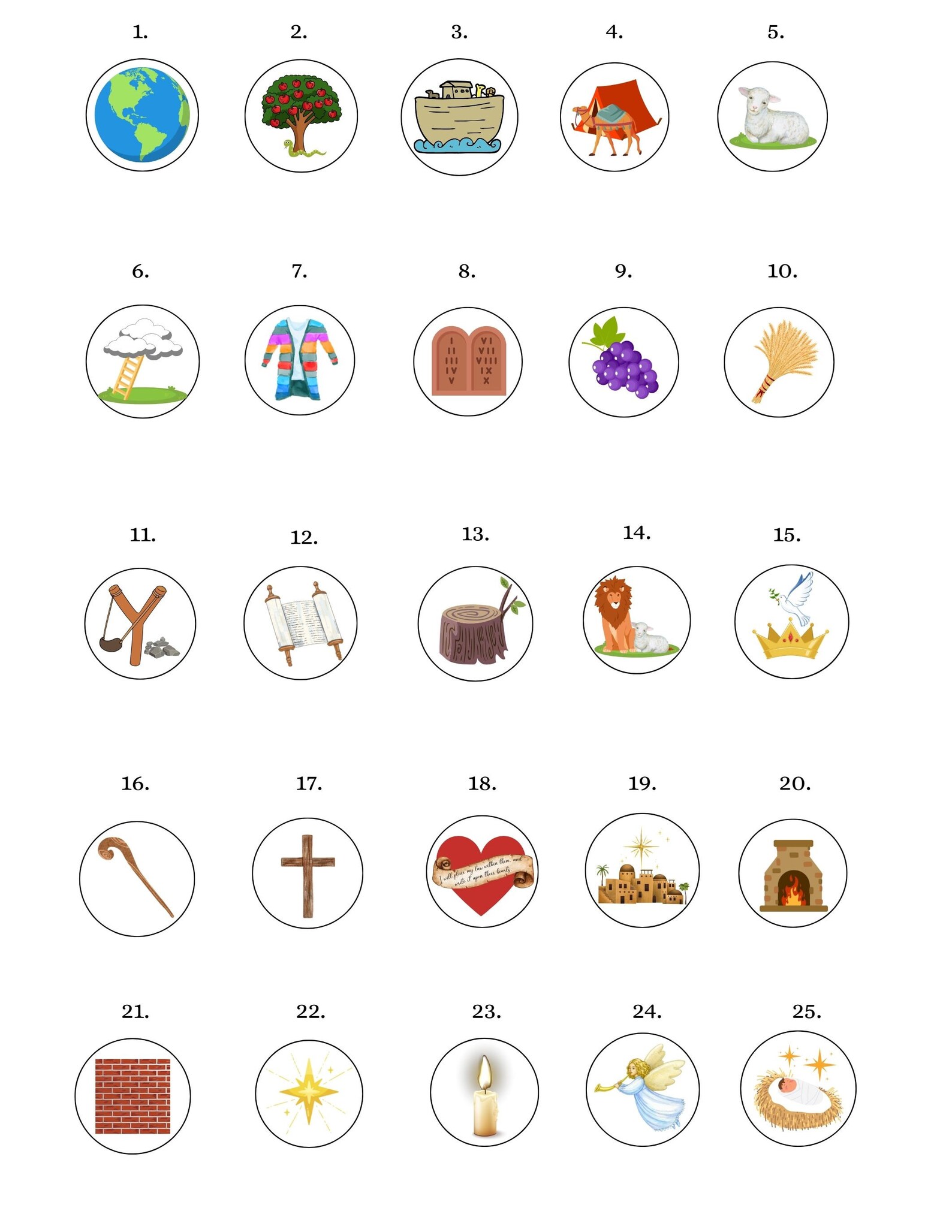 Jesse Tree Printable Activity, Catholic Jesse Tree for Kids, Advent ...