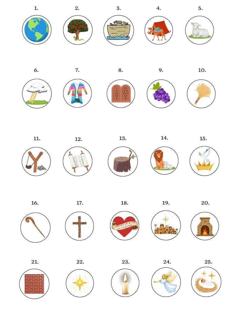 Jesse Tree Printable Activity, Catholic Jesse Tree for Kids, Advent ...