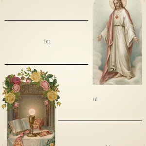 Mass Intention Card / Catholic Mass Card / Printable Mass Card ...