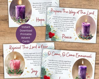 Printable Weekly Advent Scripture Cards, Catholic Greeting Cards to ...