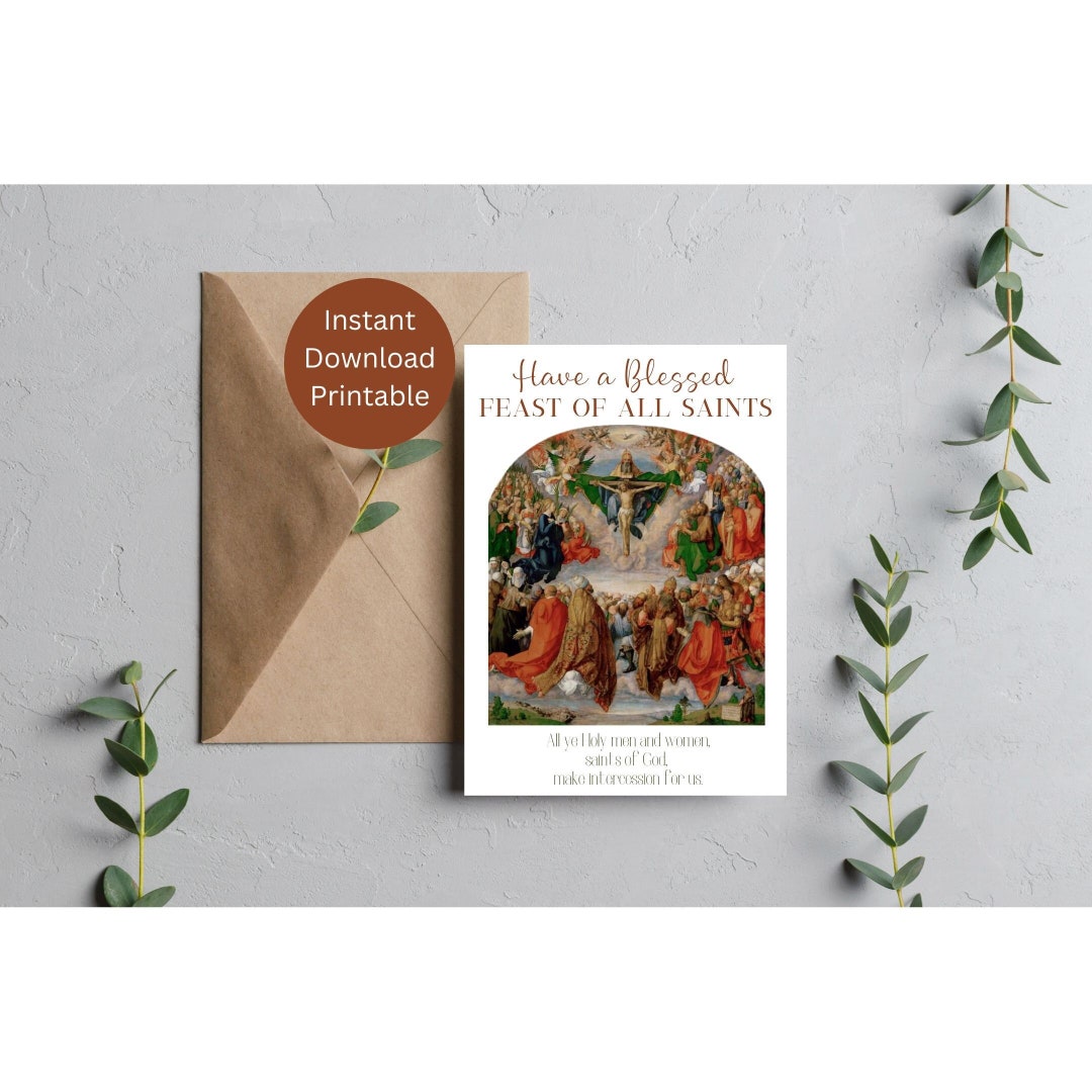 All Saints' Day Card / Catholic Greeting Card / Catholic Card ...