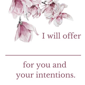 Spiritual Bouquet Printable Card, Catholic Gift, Floral Prayer Card ...
