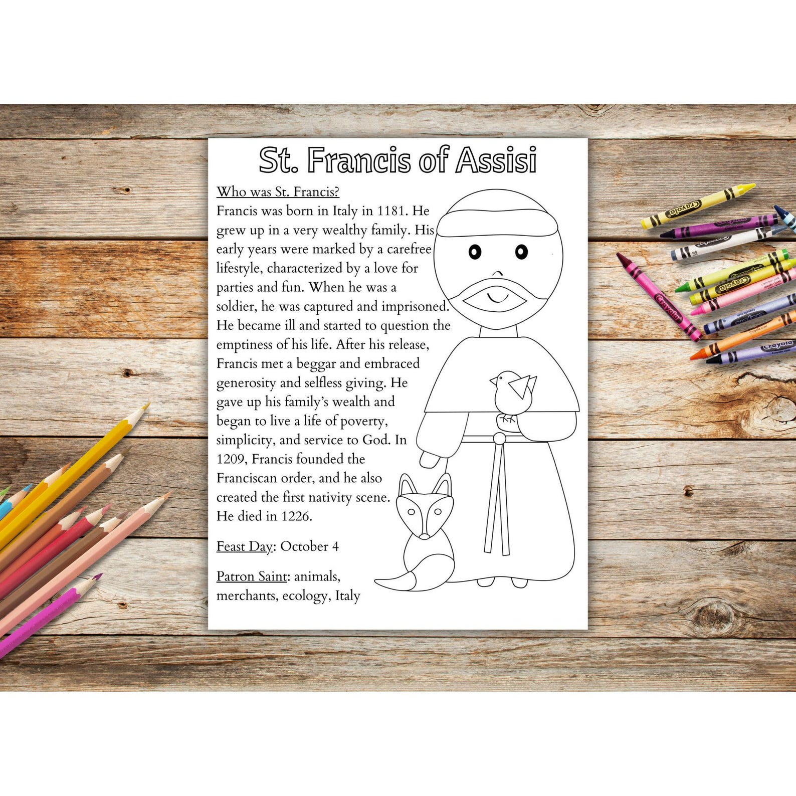 Printable October Saint Coloring Pictures, St. Therese of Lisieux, St ...
