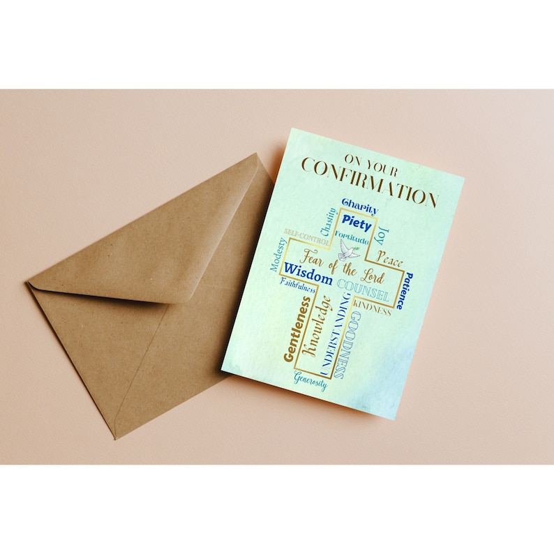 Confirmation Card / Catholic Confirmation Card / Printable Confirmation ...