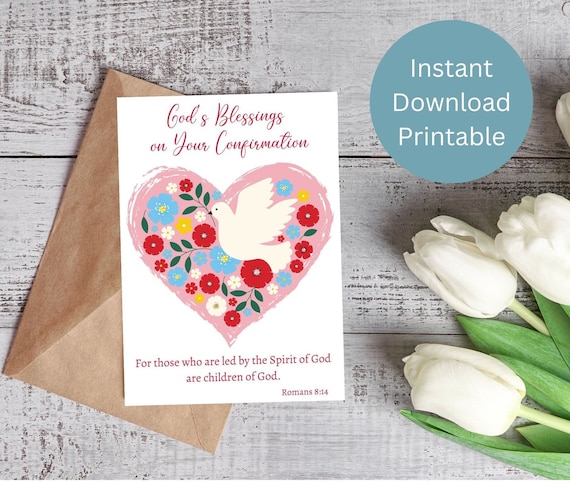 Printable Confirmation Greeting Card