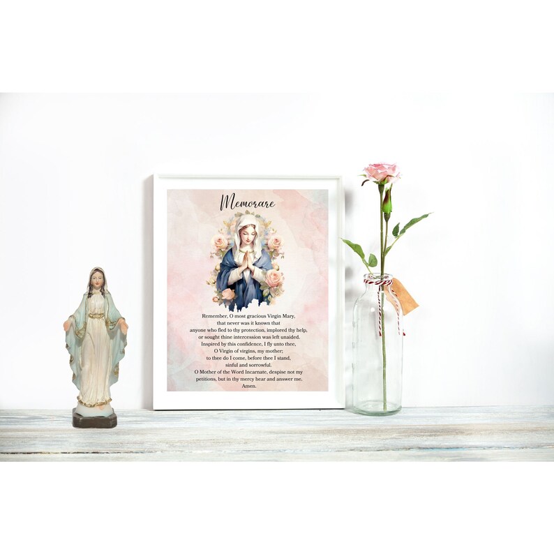 Marian Prayers Print Bundle / Hail Holy Queen/ Memorare Prayer ...