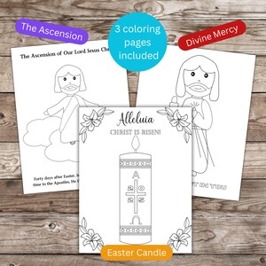 Easter Activities Printable Bundle, Catholic Kids Coloring, Divine ...
