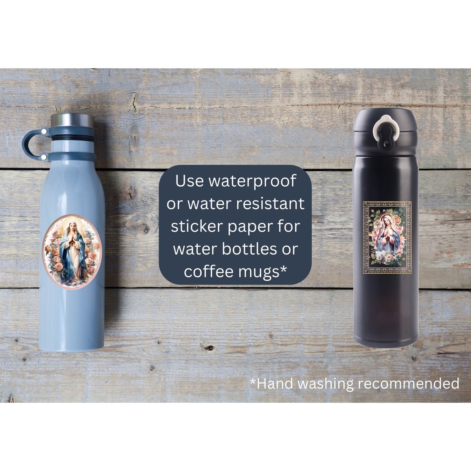 Marian Stickers, Printable Mary Stickers, Catholic Saint, Mary PNG ...