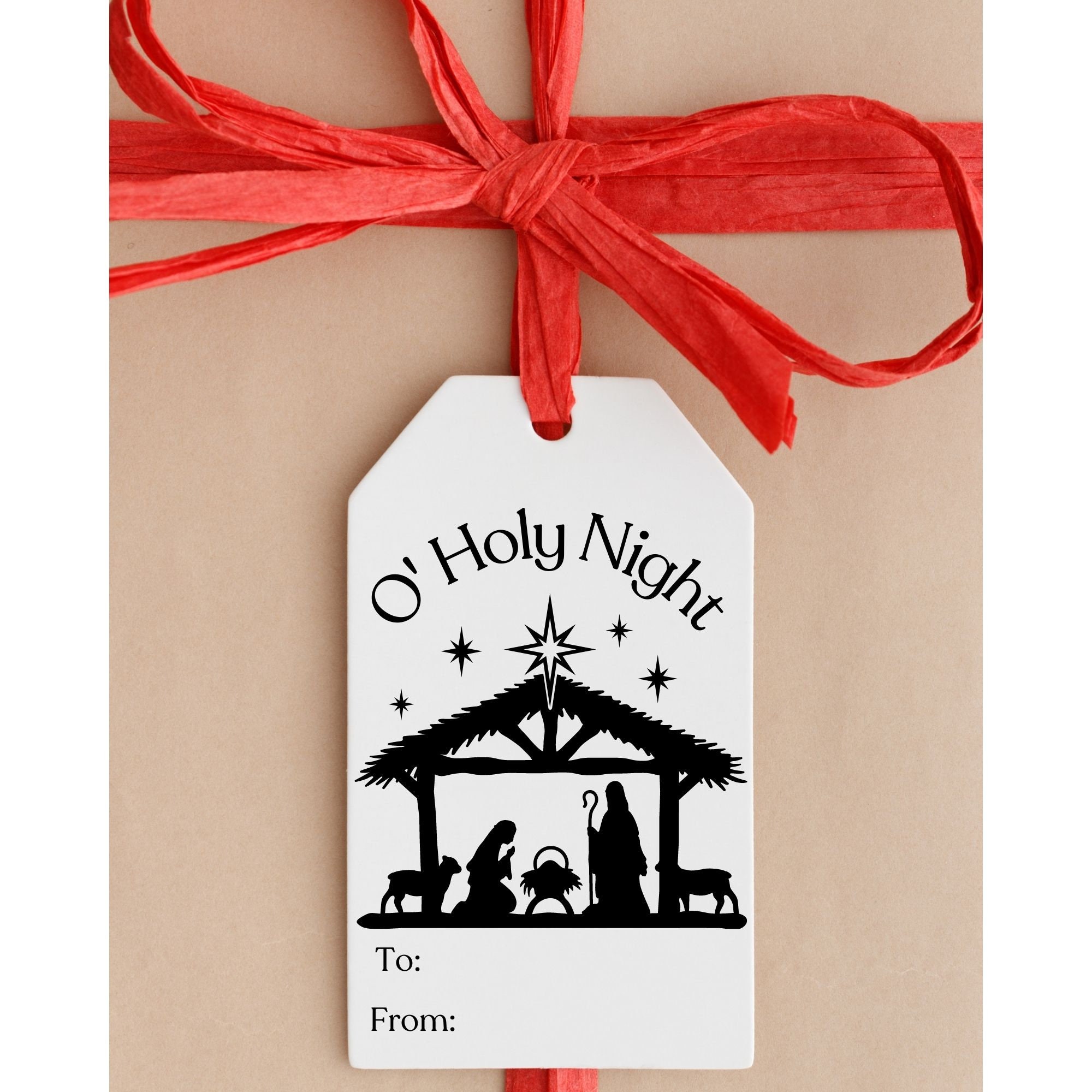 Printable Christmas Gift Tags Bundle, Nativity Gift Tags, Religious ...