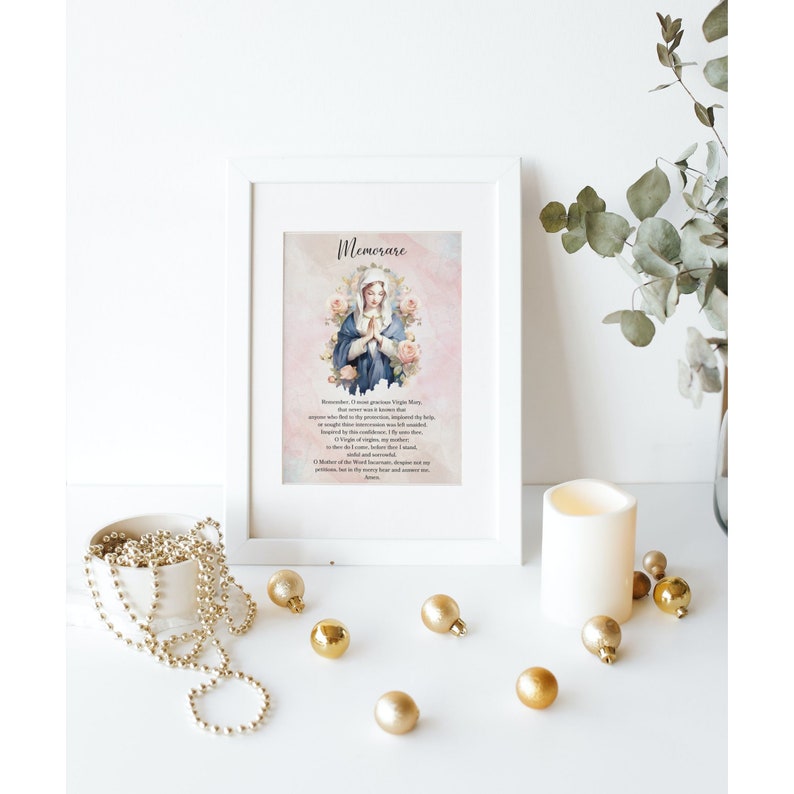Marian Prayers Print Bundle / Hail Holy Queen/ Memorare Prayer ...