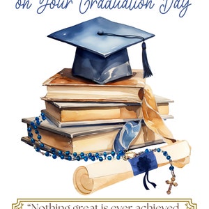 Catholic Printable Graduation Card, Catholic Commencement Card ...