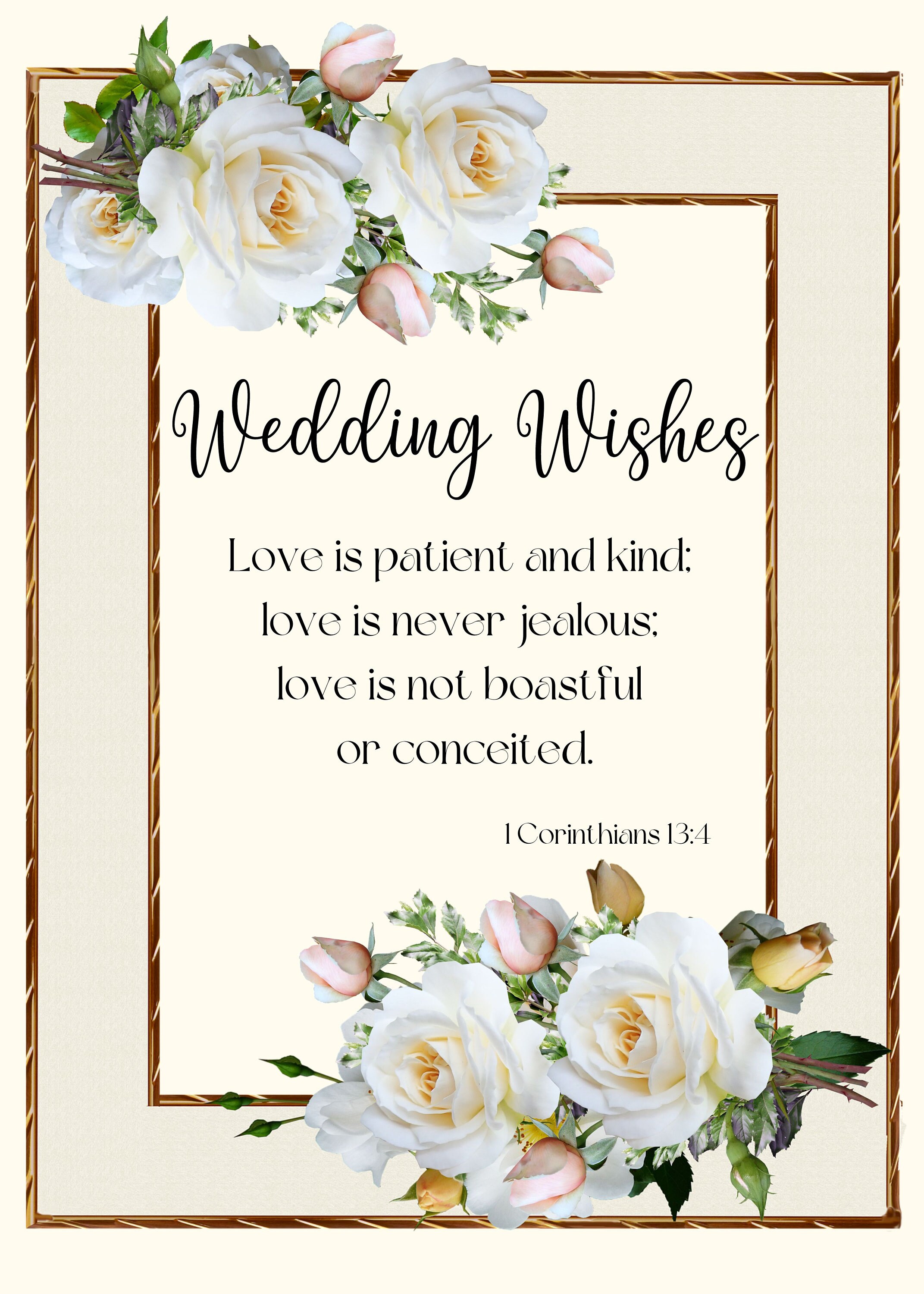 Catholic Wedding Card, Printable Card, Holy Matrimony, Sacrament of Marriage, Christian Wedding ...