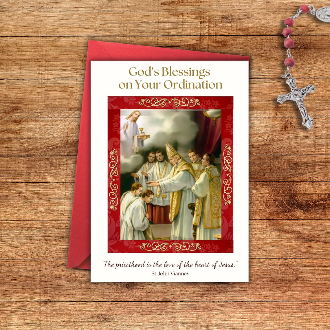 Ordination Card for Priest, Printable Catholic Greeting for Priest ...