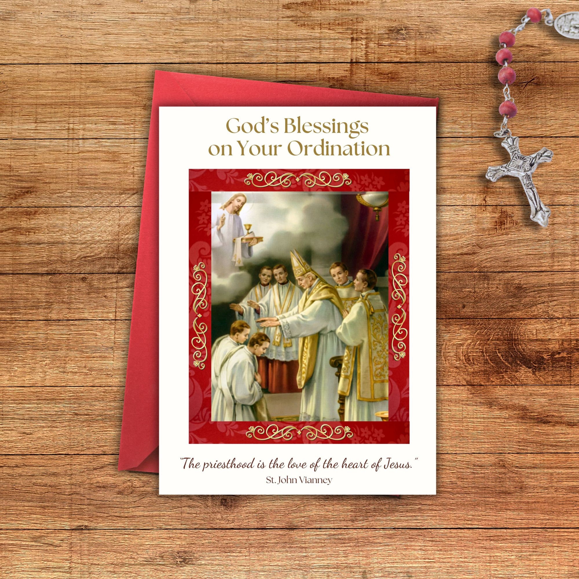 Ordination Card for Priest, Printable Catholic Greeting for Priest ...
