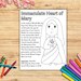 Immaculate Heart of Mary Coloring Page, Printable Mary Coloring ...