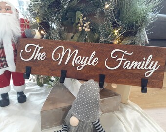 Large Family Stocking Holder and the Stockings Were Hung - Etsy