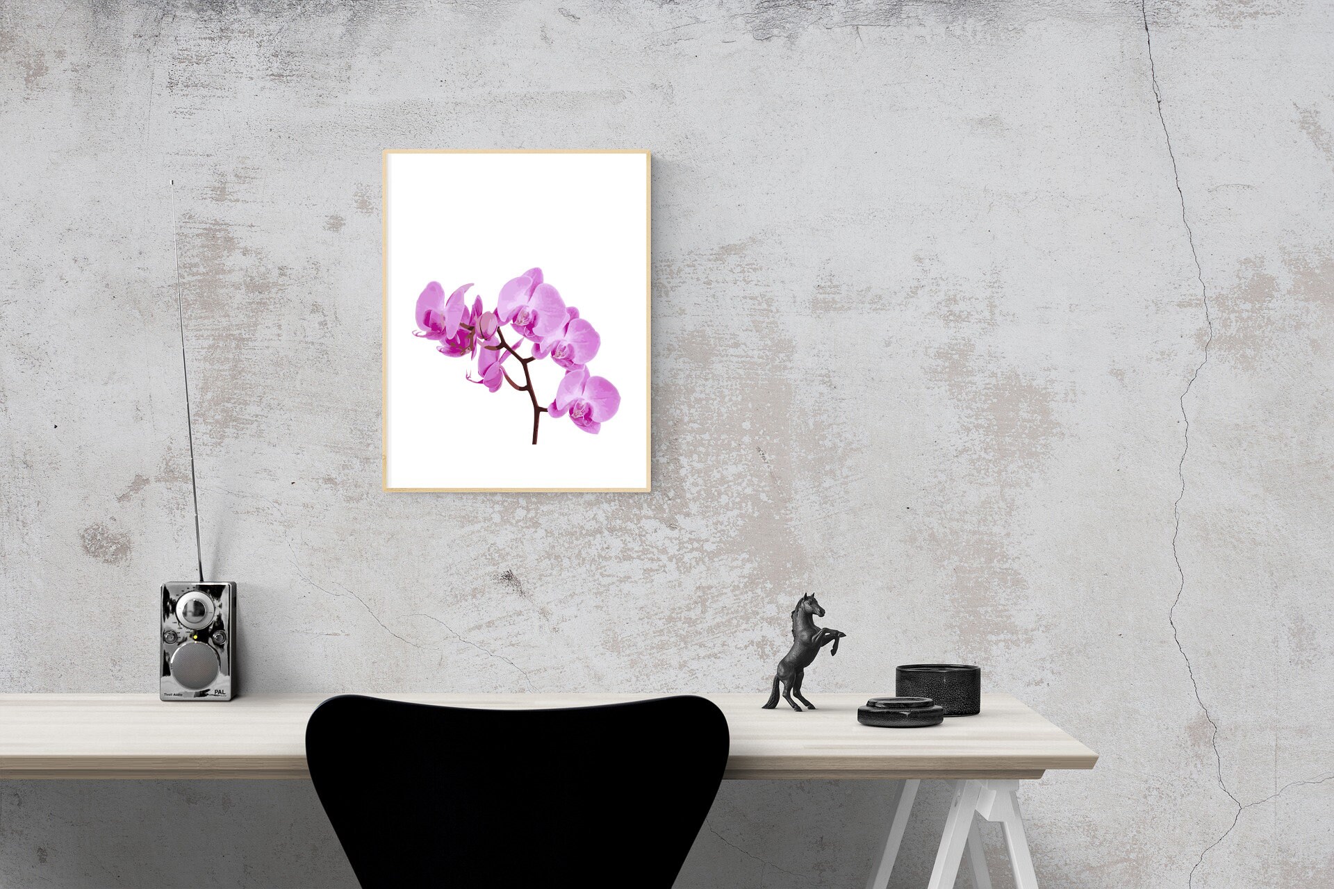 Pink Orchid Art Print,orchid Print,flower Print,floral Wall Art,orchid ...