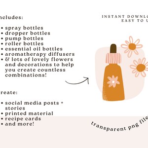 Colorful Essential Oil Bottles Clipart Transparent PNG - Etsy