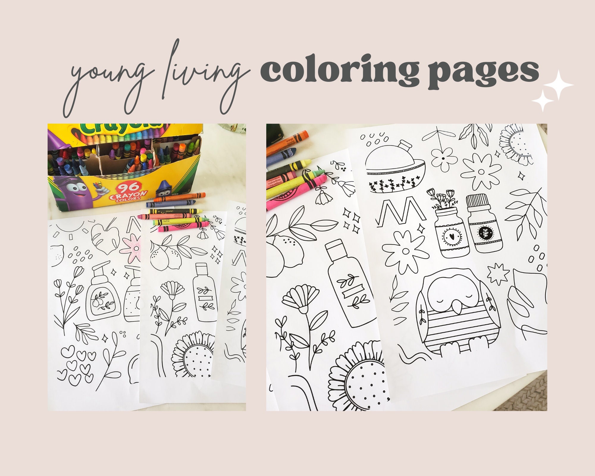 Printable Young Living Coloring Pages - Etsy