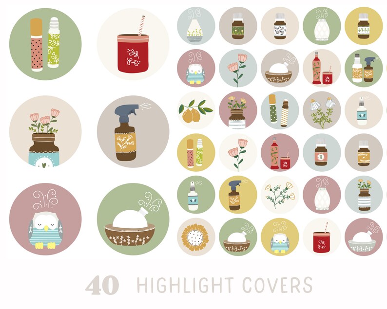 40 Essential Oil Instaram Covers Young Living - Etsy Canada