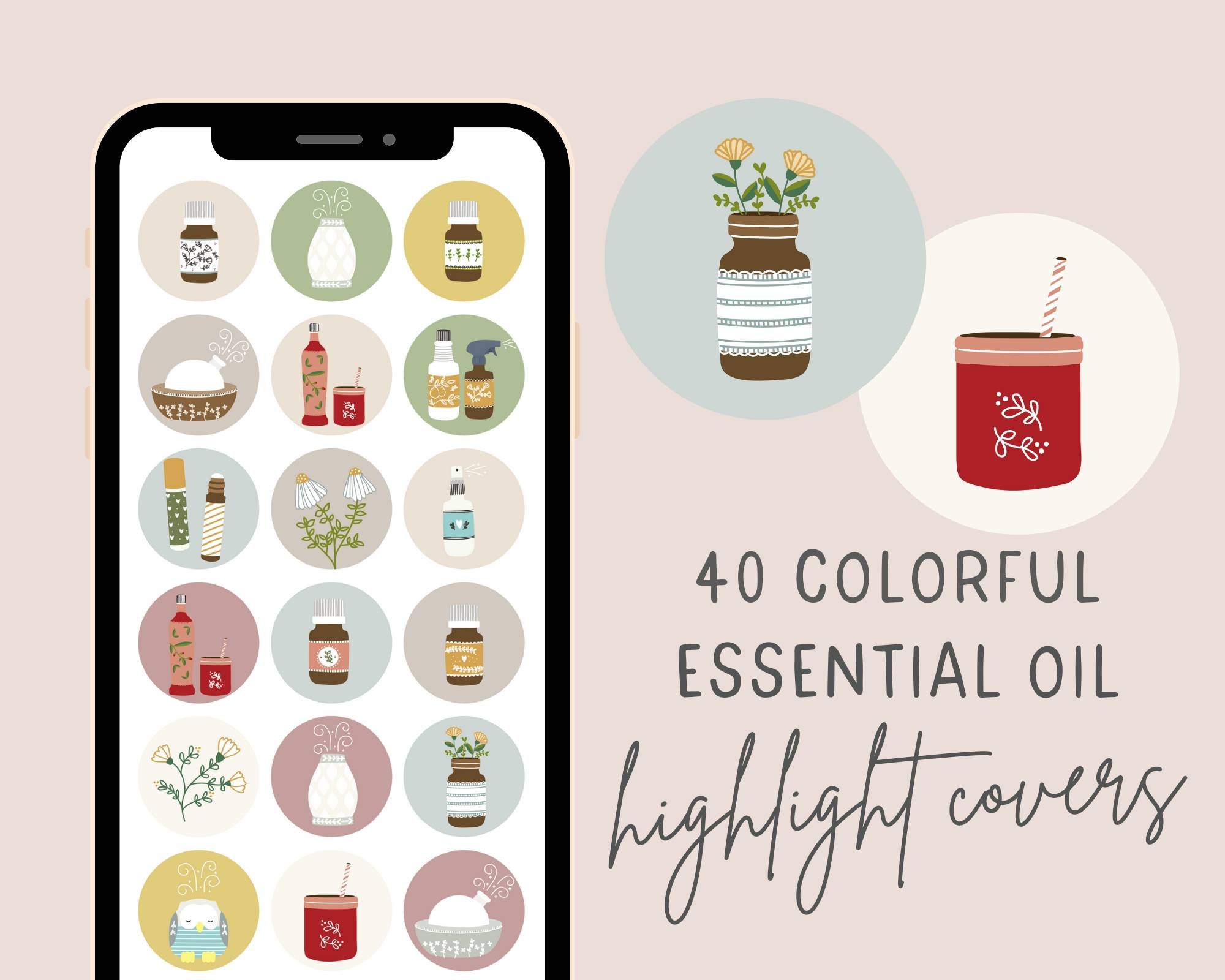 40 Essential Oil Instaram Covers Young Living - Etsy Canada
