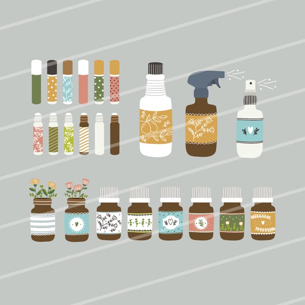 Essential Oil Clipart - Etsy