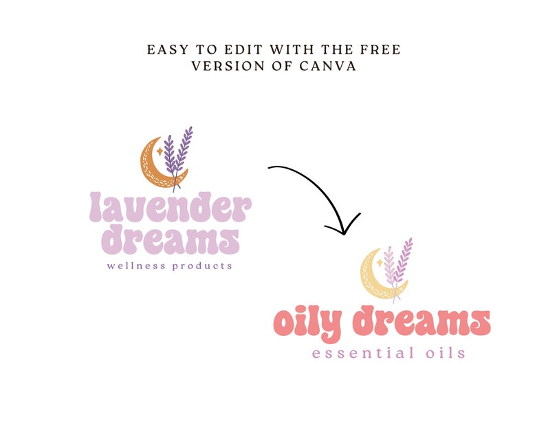 Lavender Dreams - Logo Kit Canva Template - Wellness Natural Products ...