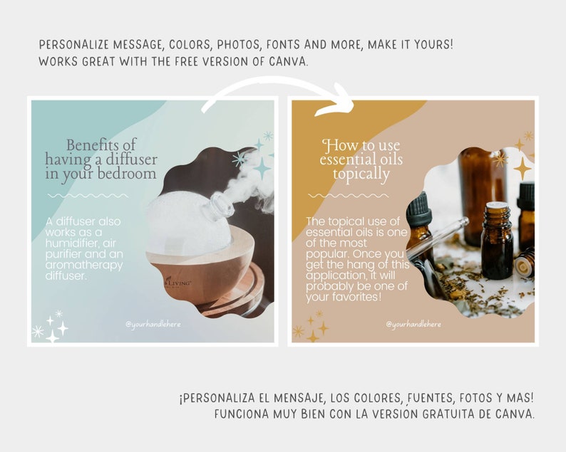 Oily / Wellness Instagram Post Canva Templates - Skincare Essential ...