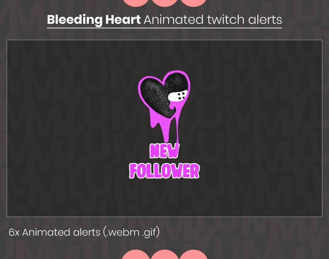 Bleeding Heart Animated Stream Alerts ・ Donation, Follower, Subscriber ...