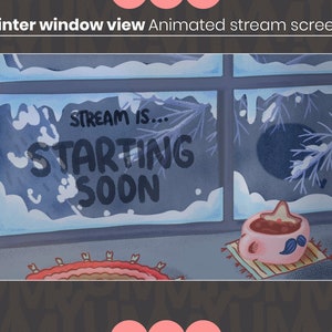 Winter Window Animated Stream Screens Snow Night Cozy Views Offline ...