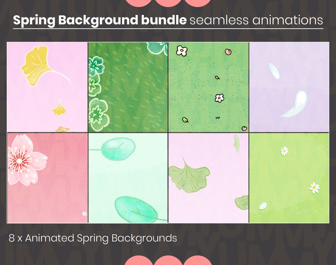 8 Animated Spring Backgrounds for Your Streams Cute & Colorful Hand ...