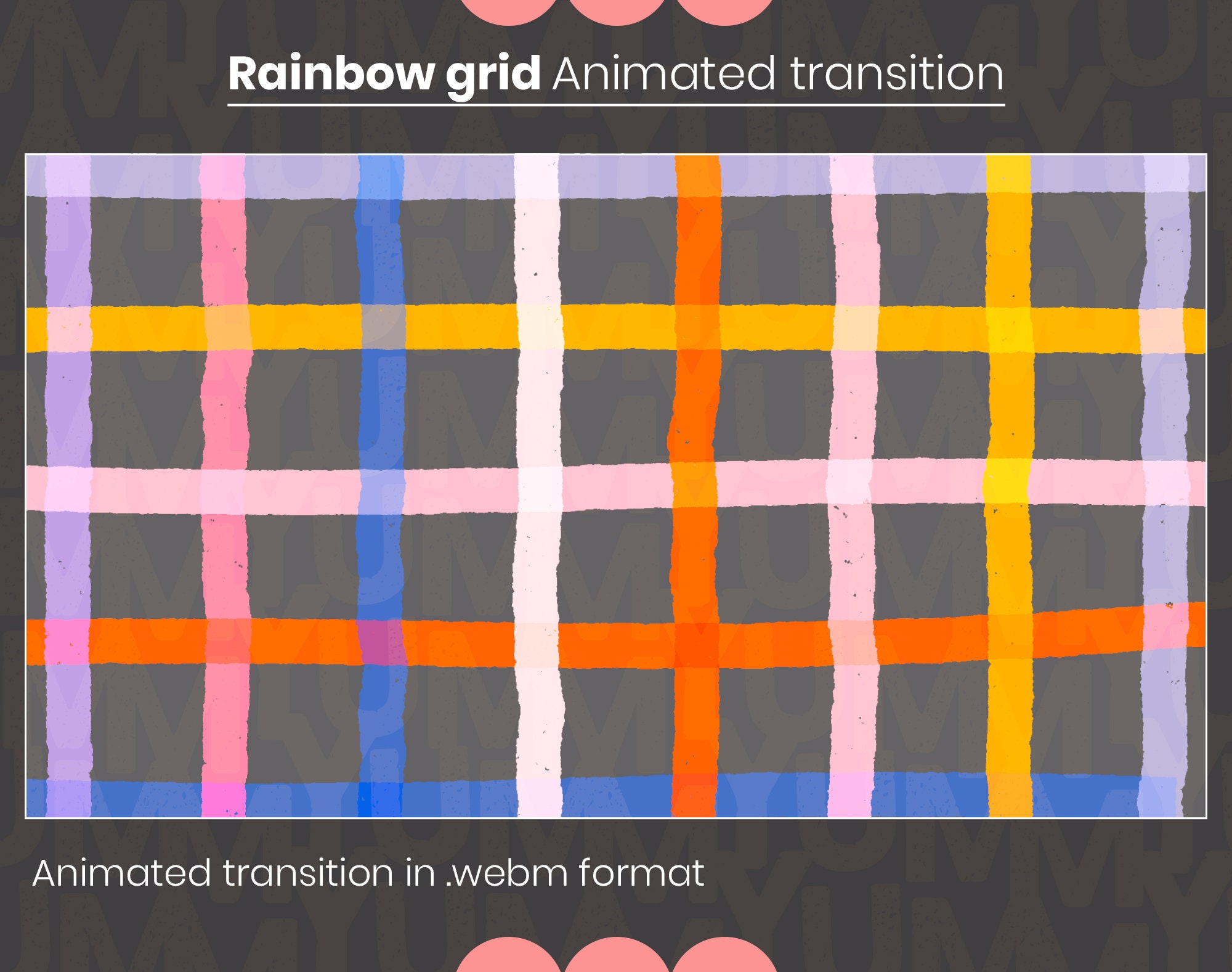 Animated Twitch Stinger Scene Transition for Your Streams Picnic Rainbow Grid Spring Summer ...