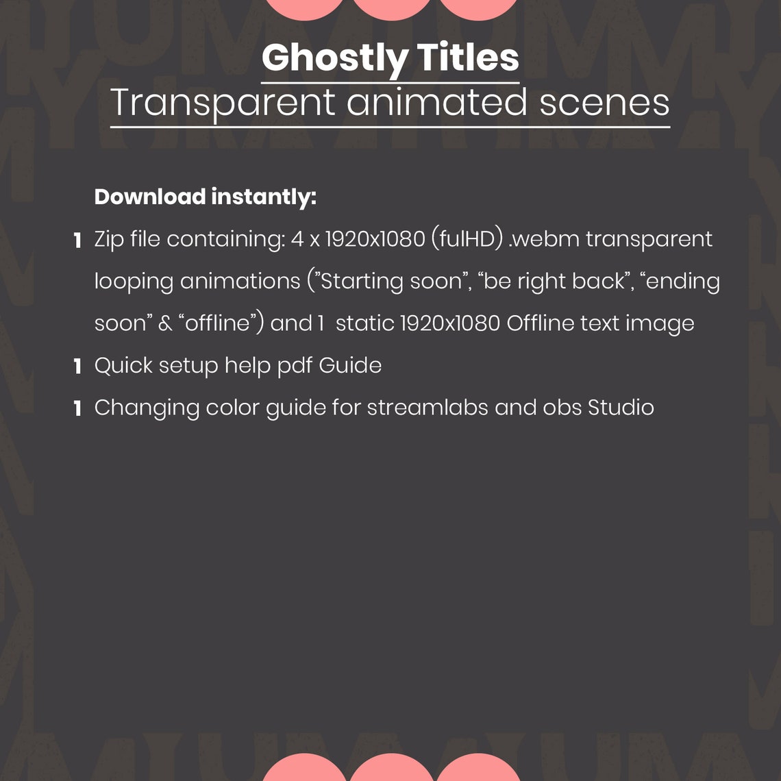 Spooky Texts Animated Stream Screens ・ Ghostly Texts on Transparent ...
