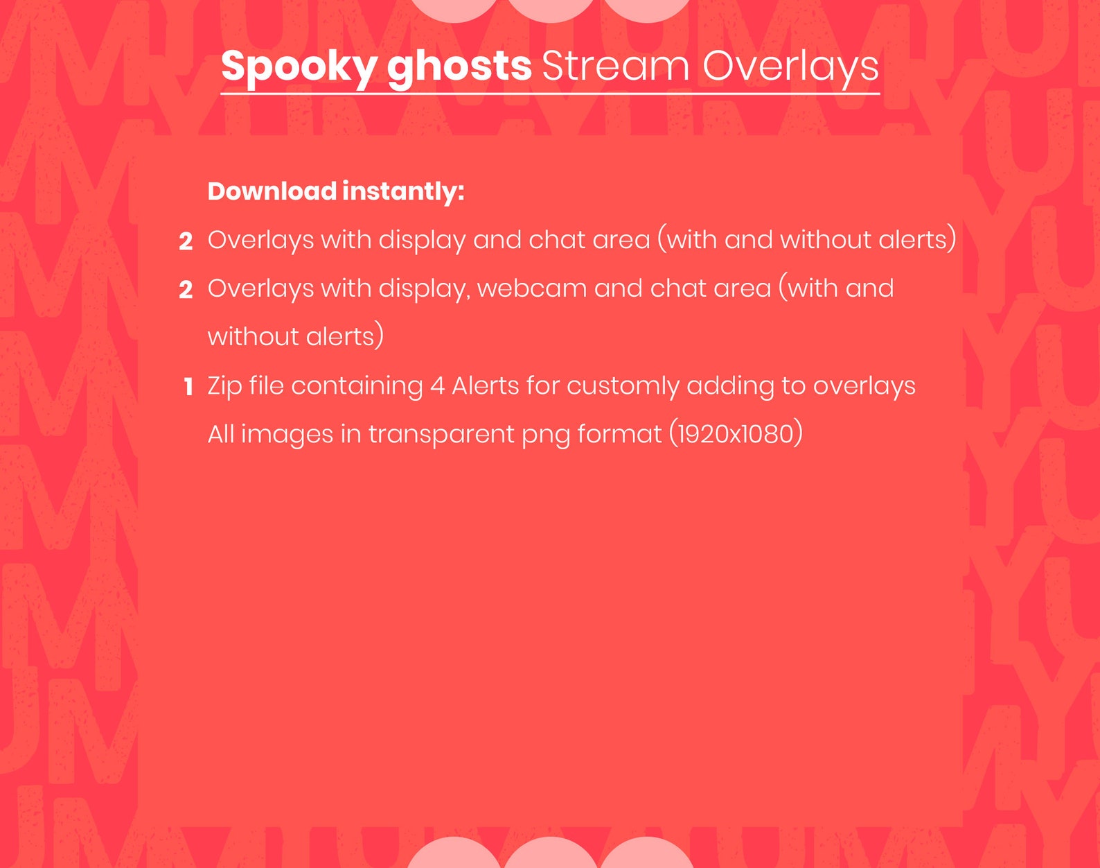 Spooky Cute Stream Overlay Set Black Purple and Pink - Etsy