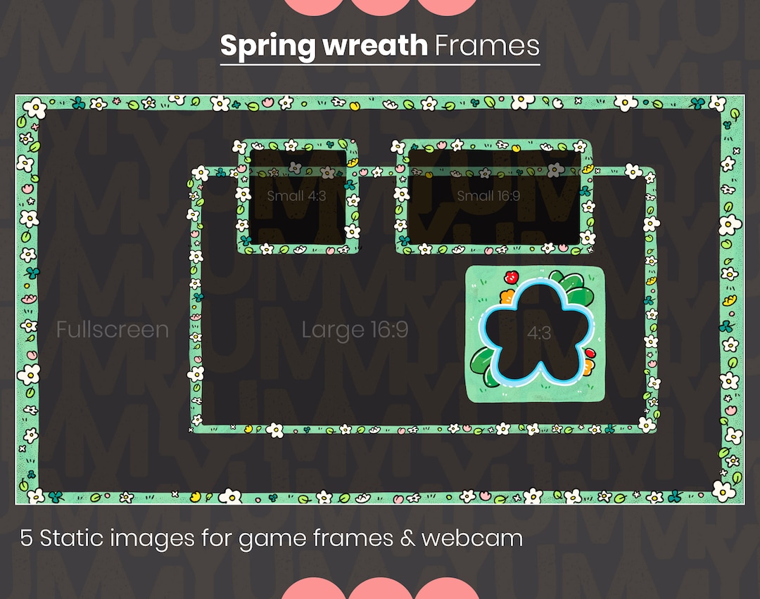 Spring Floral Webcam Overlay Frames for Twitch, OBS (PNG) - Etsy