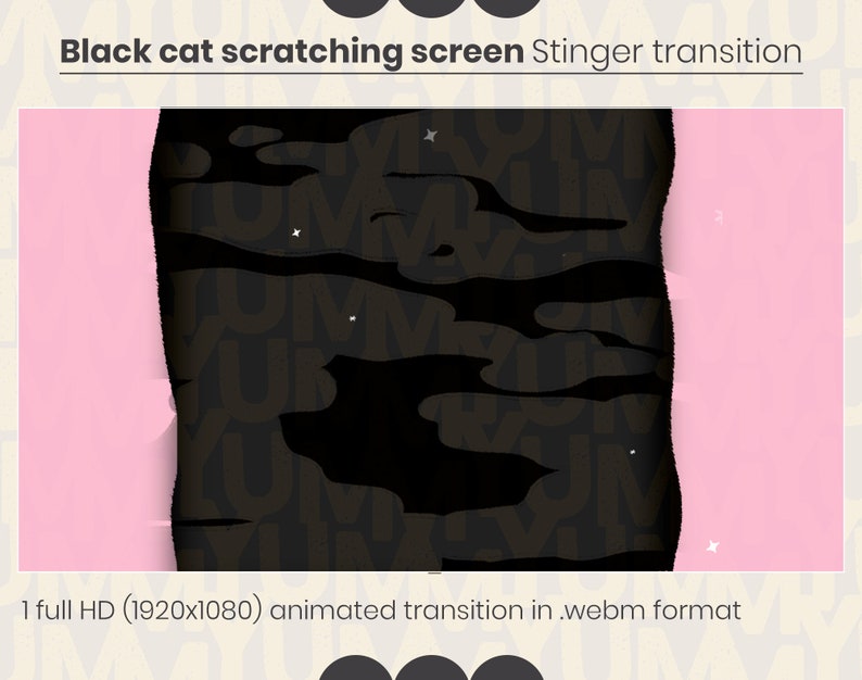 Animated Twitch Stinger Scene Transition for Your Streams ・ Black Cat ...