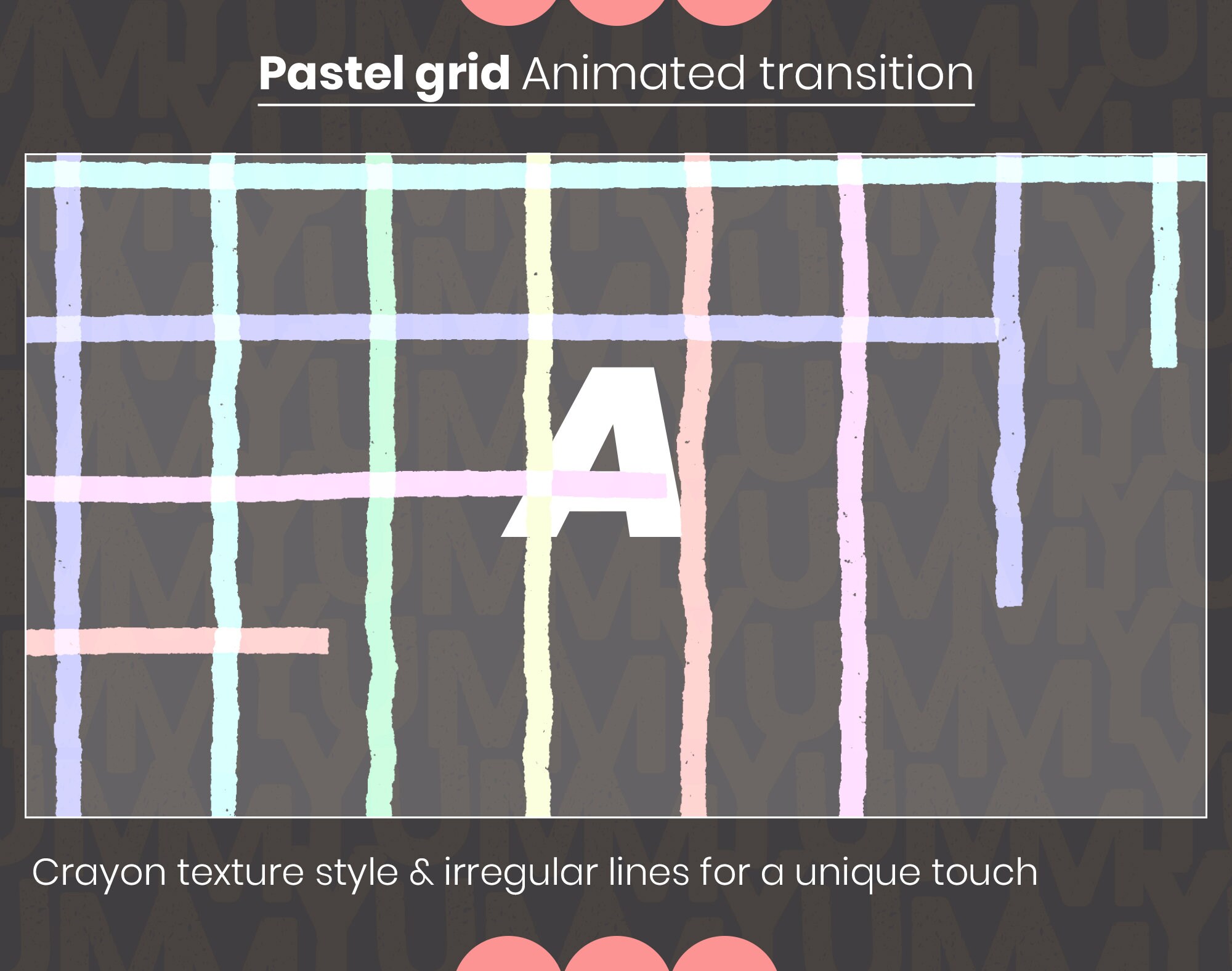 Animated Twitch Stinger Scene Transition for Your Streams Pastel Picnic Grid Spring Summer ...