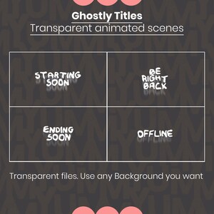 Spooky Texts Animated Stream Screens ・ Ghostly Texts on Transparent ...