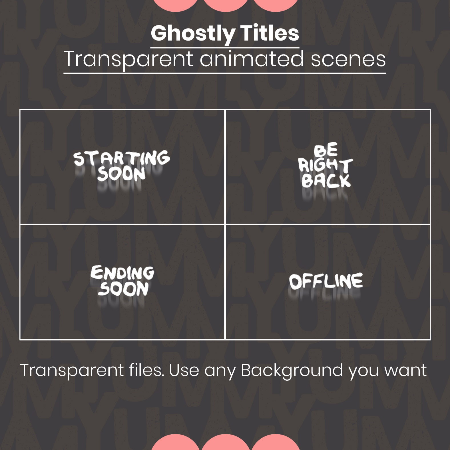 Spooky Texts Animated Stream Screens Ghostly Texts on Transparent ...