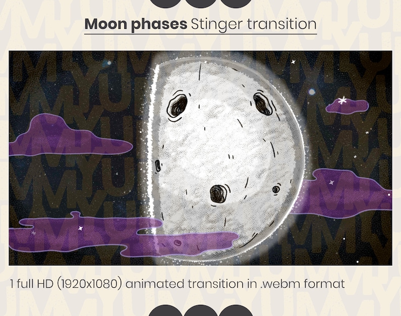 Animated Twitch Stinger Scene Transition for Your Streams ・ Moon Phases ...