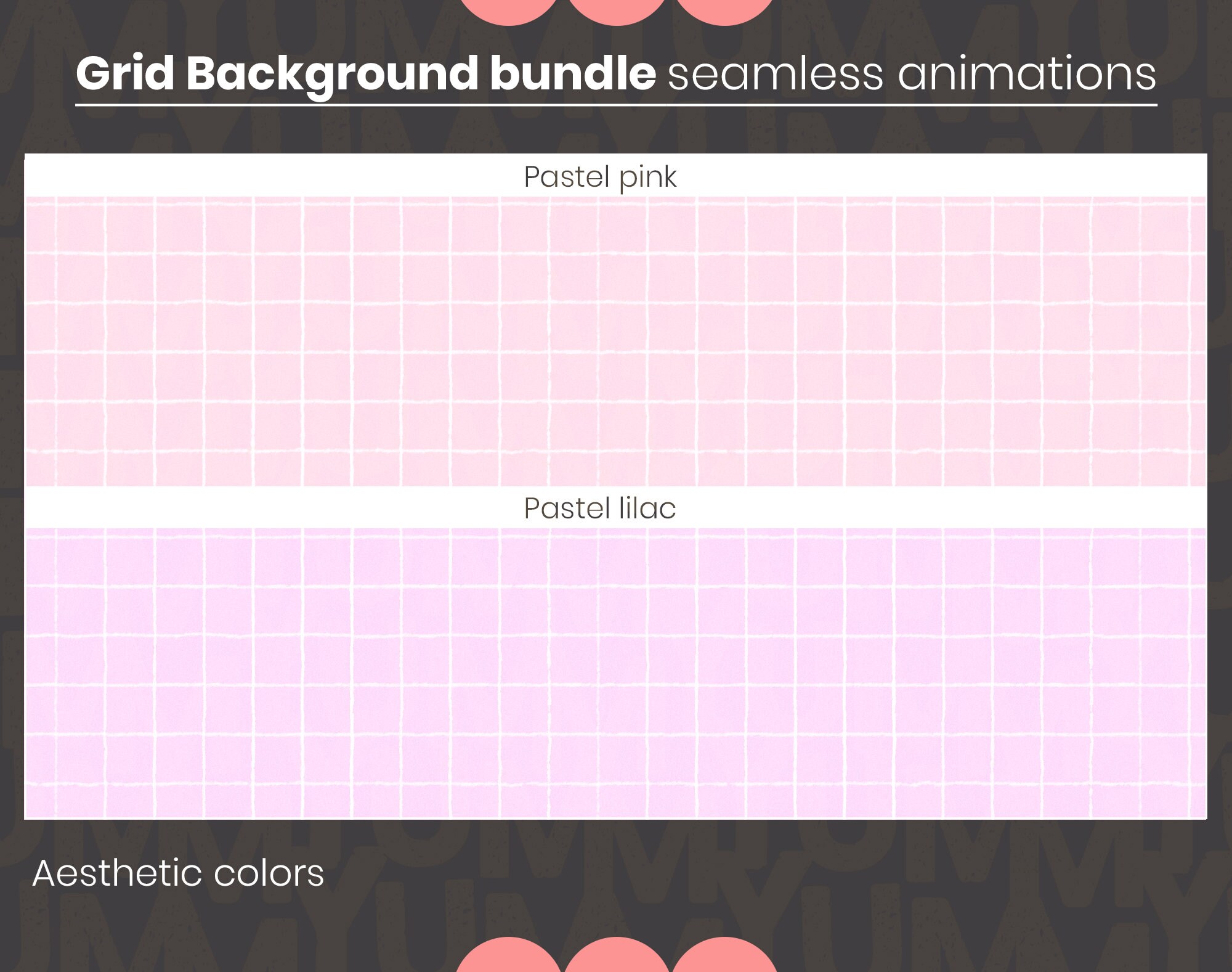 Bundle! 8 Animated Grid Backgrounds for Your Streams ・ Colorful Shaky ...