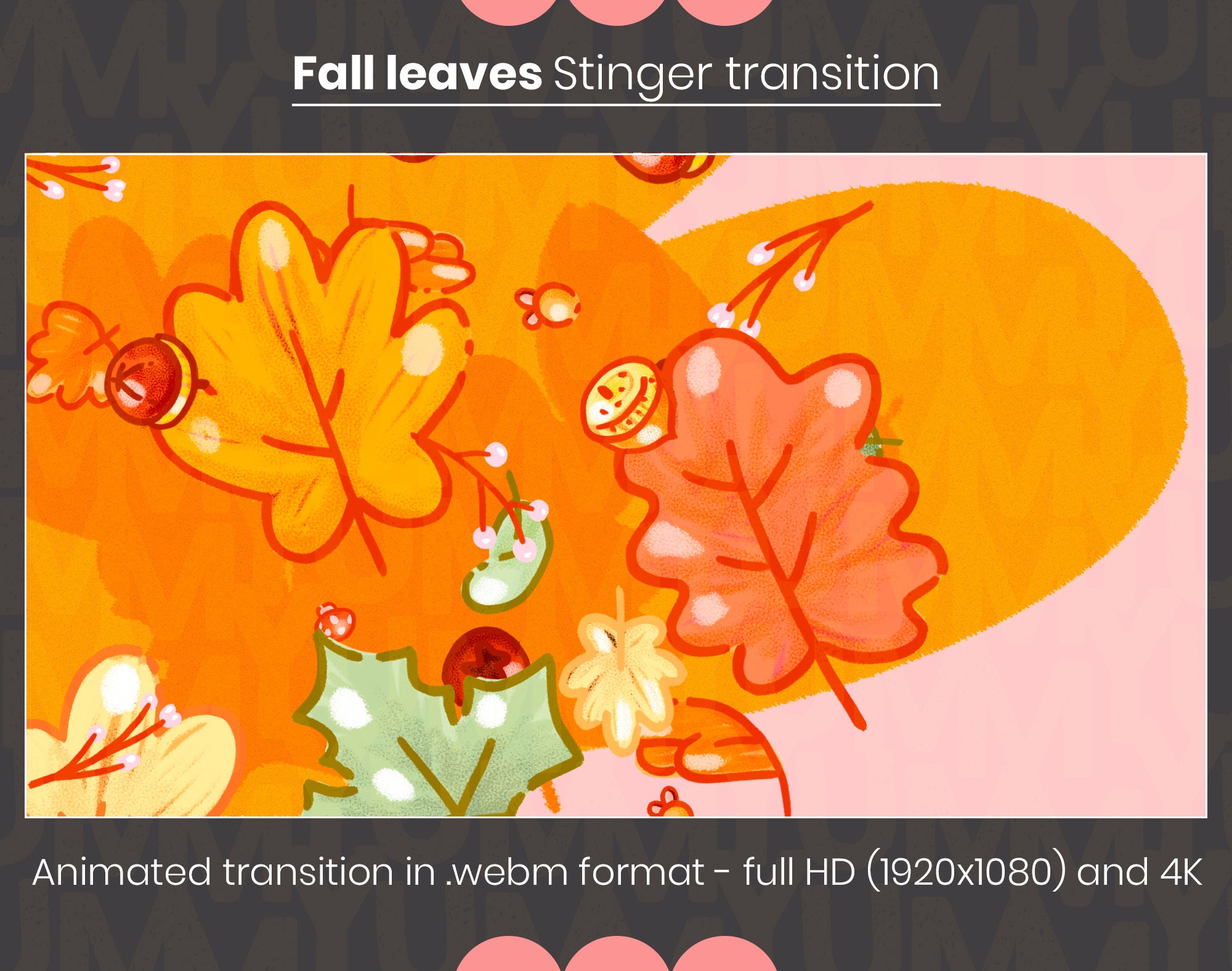 Animated Stinger Seasonal Transition for Your Streams ・ Fall Foliage in Motion ・ Cute Crayon ...