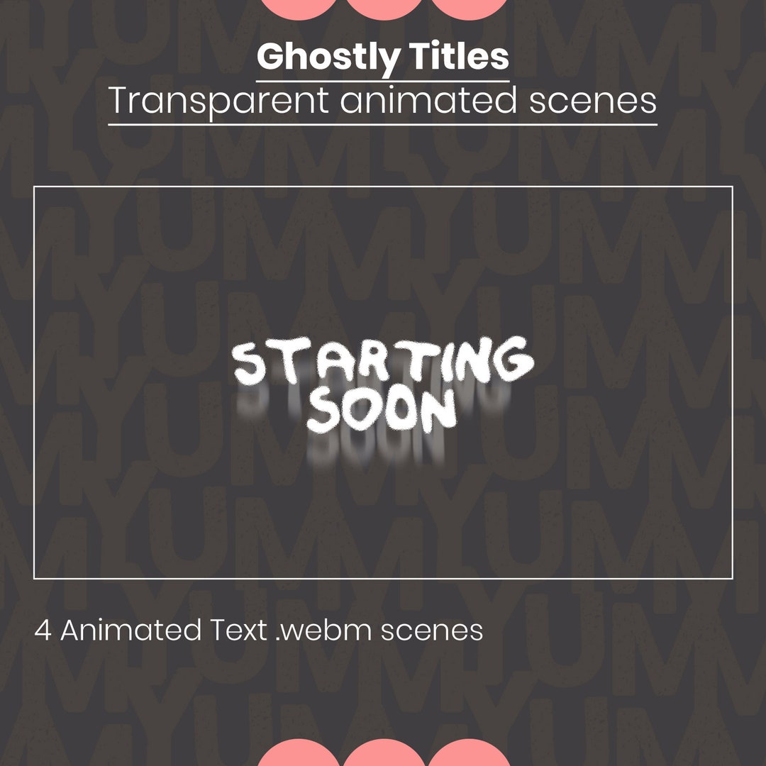 Spooky Texts Animated Stream Screens ・ Ghostly Texts on Transparent ...